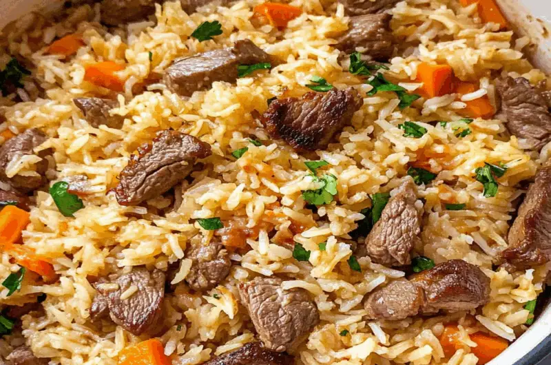 Beef Plov (Beef Rice Pilaf)