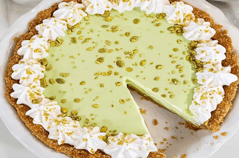 Easy No Bake Pistachio Cream Pie