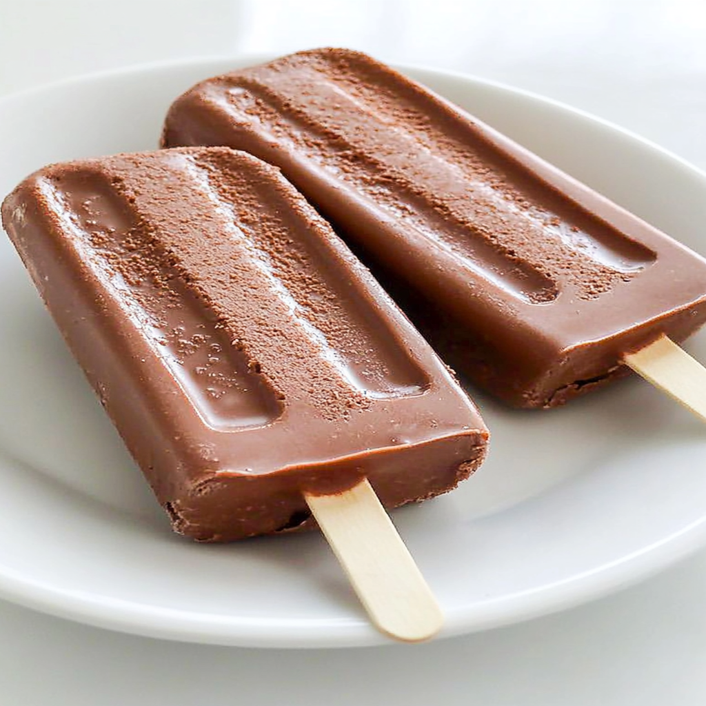 Healthy Greek Yogurt Chocolate Fudge Pops