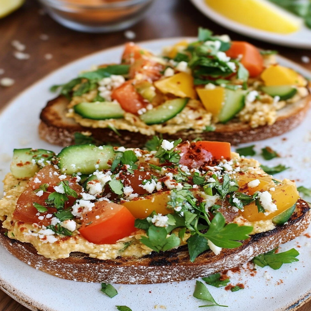 Mediterranean Hummus Toast with Za’atar