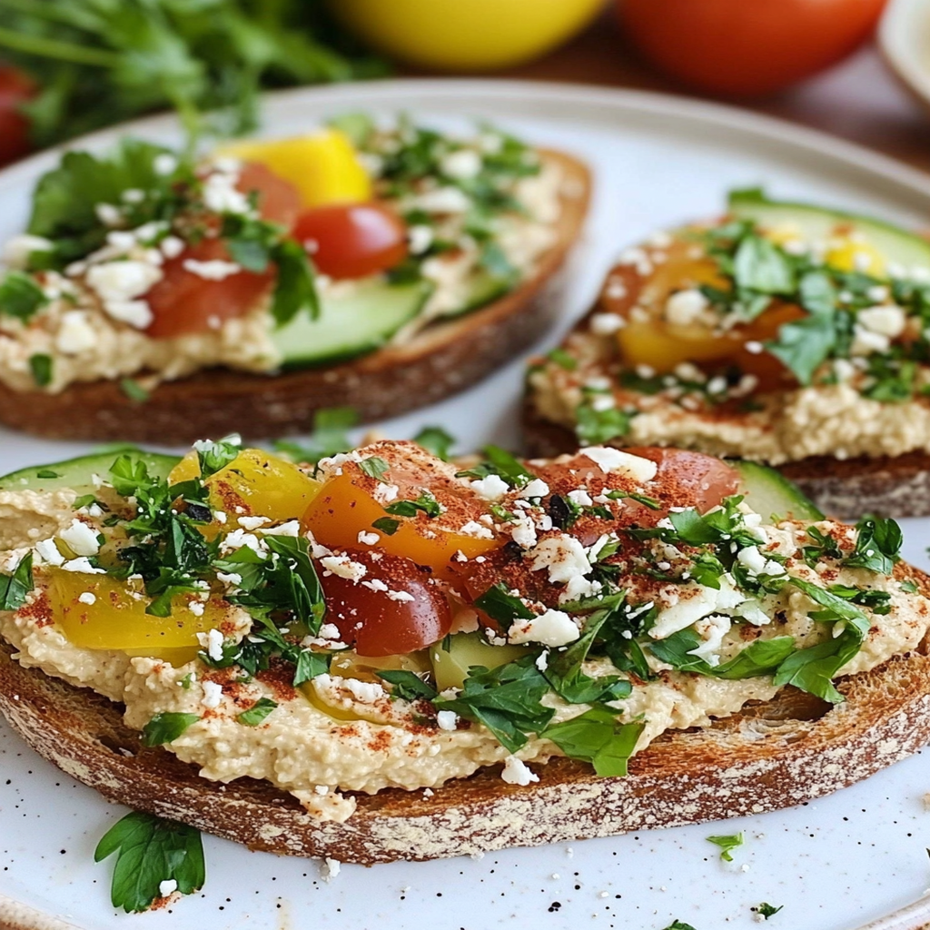 Mediterranean Hummus Toast with Za’atar