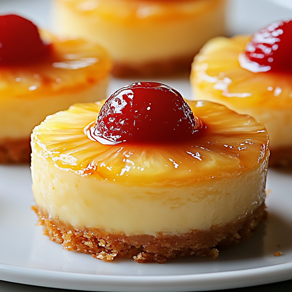 Mini Pineapple Upside-Down Cheesecakes