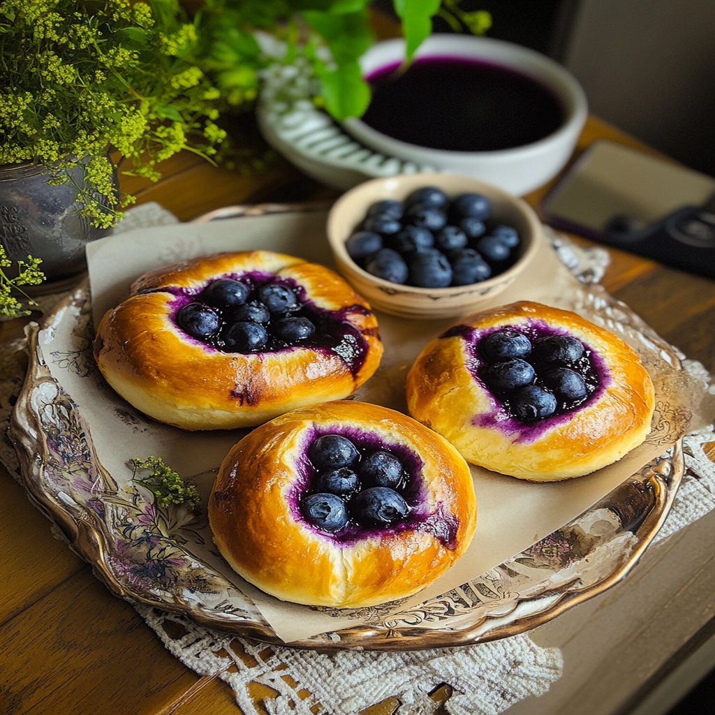 Wild Blueberry Ricotta Sweet Buns