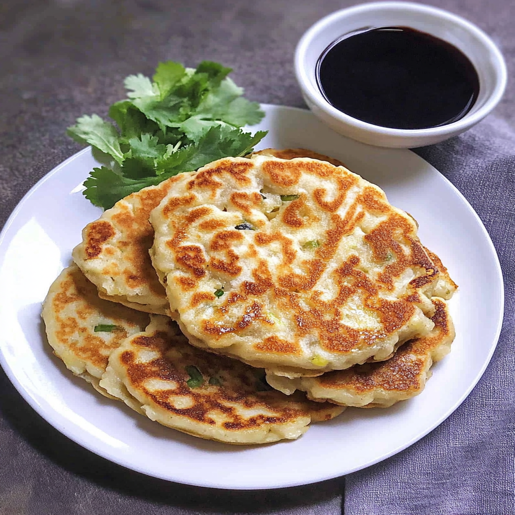 Chinese-Style Savoury Stuffed Breakfast Pancakes