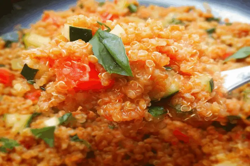 Easy Tomato & Basil Quinoa Risotto
