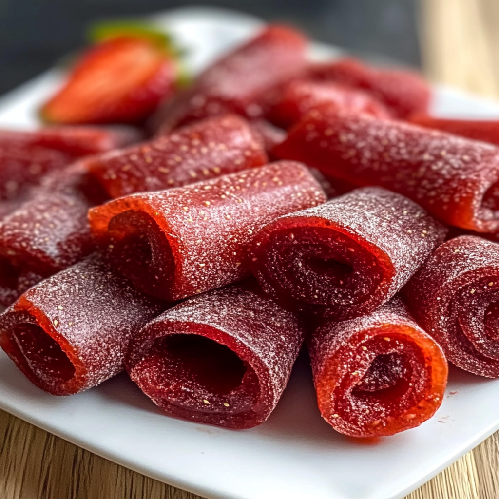 Homemade Strawberry Fruit Snacks