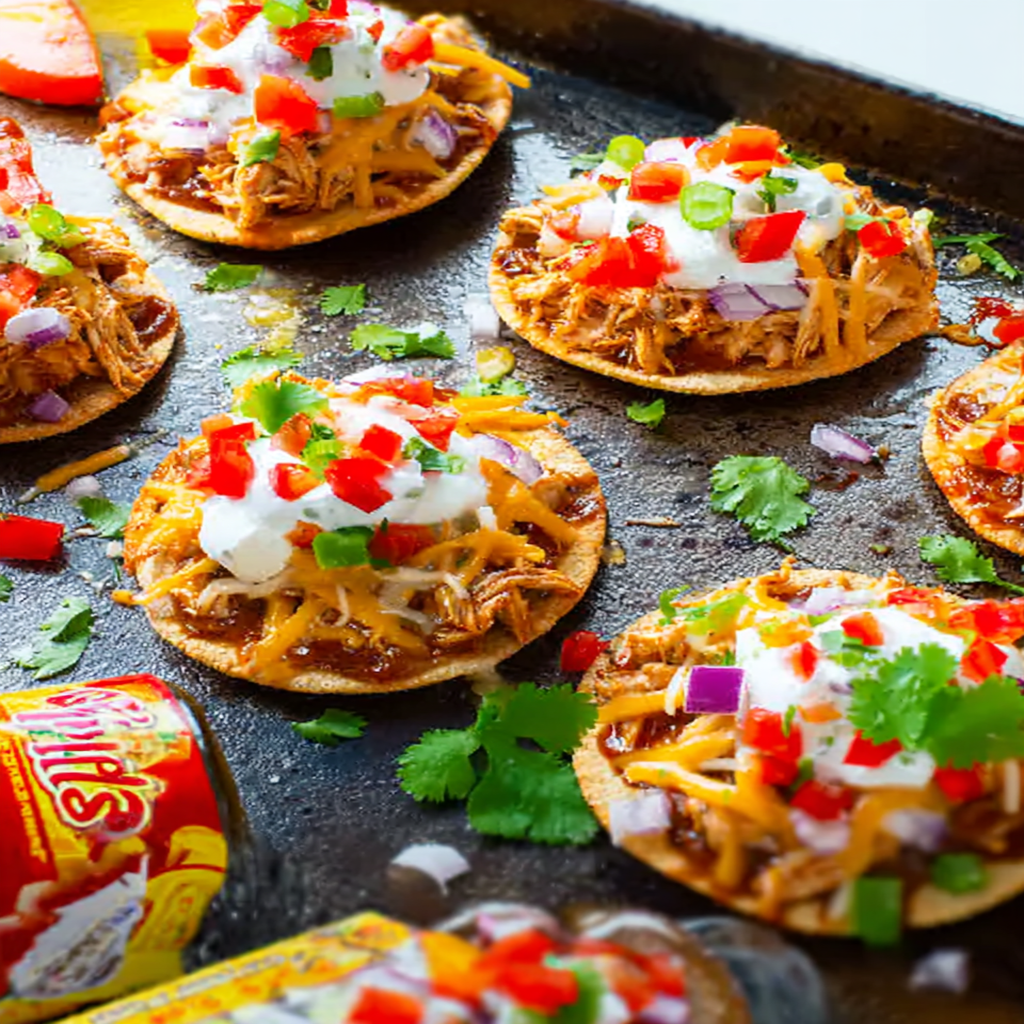 Mini Sheet Pan Chicken Tostadas