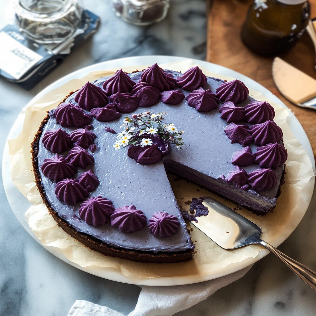 Irresistible Purple Sweet Potato Cheesecake (Vegan + Gluten Free)