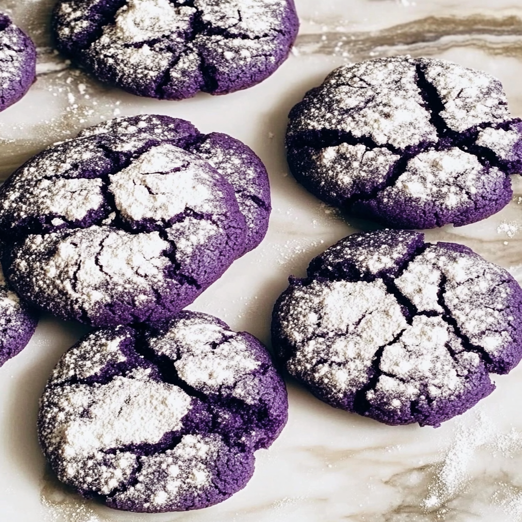 Purple Crinkle Cookies