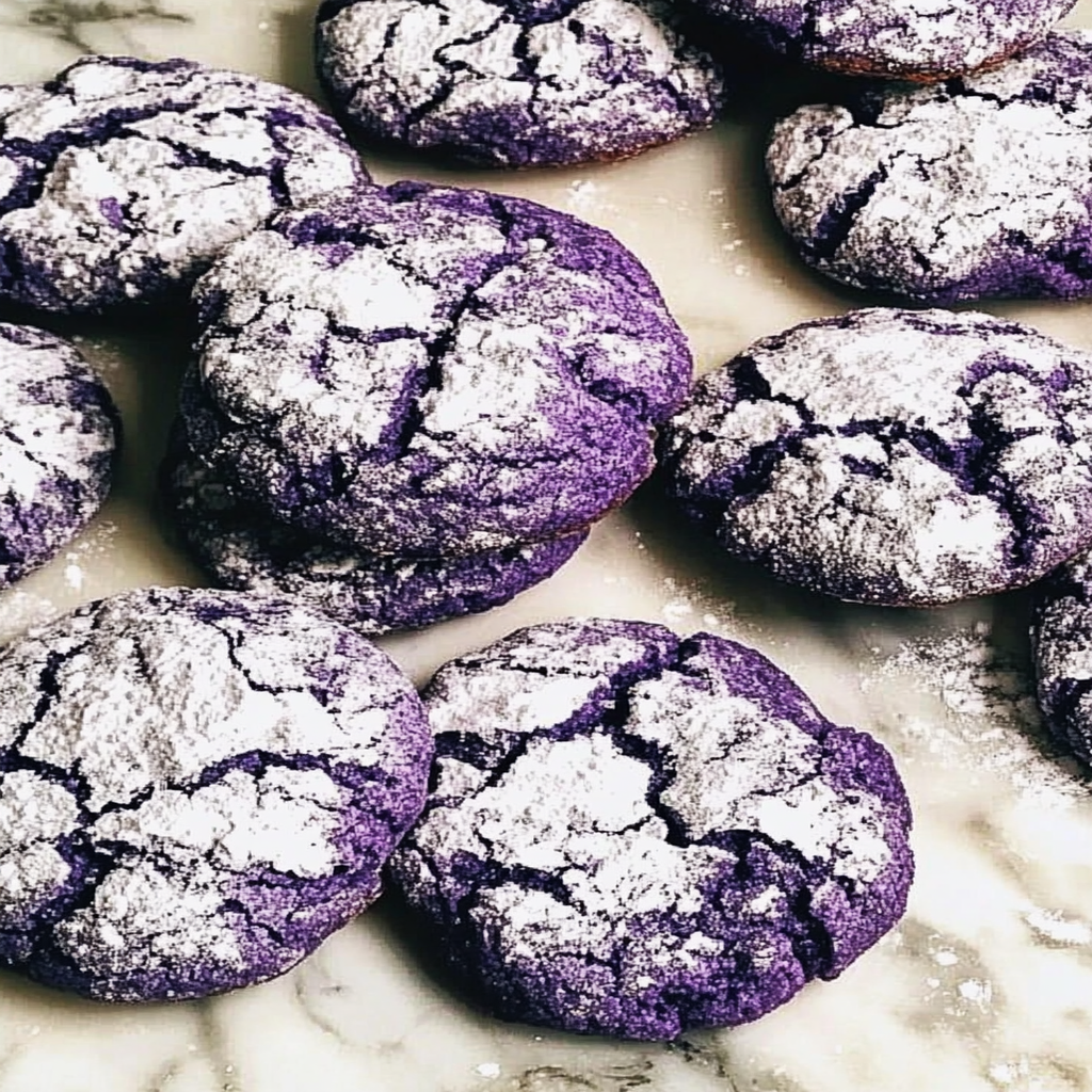 Purple Crinkle Cookies