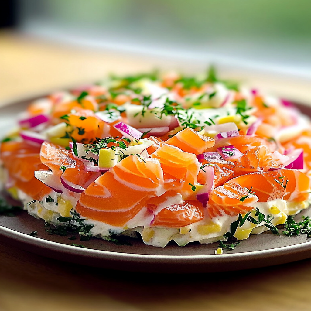 Delicious Smoked Salmon Salad – Shuba Recipe