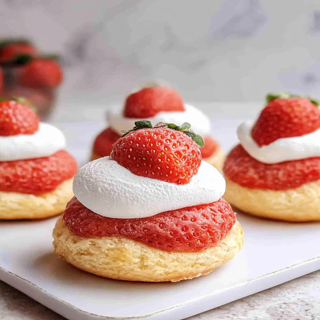 Homemade Strawberry Choux au Craquelin