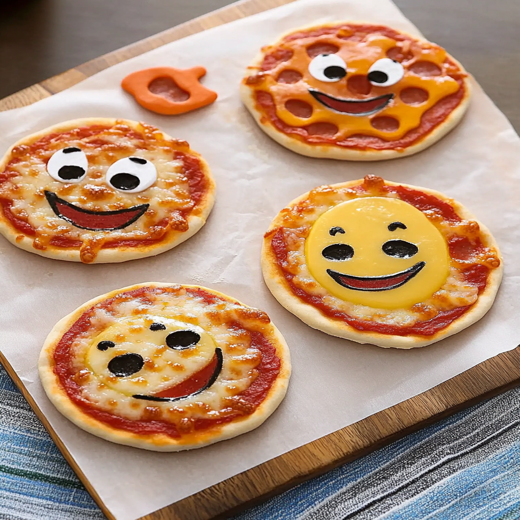 Mini Emoji Pizzas