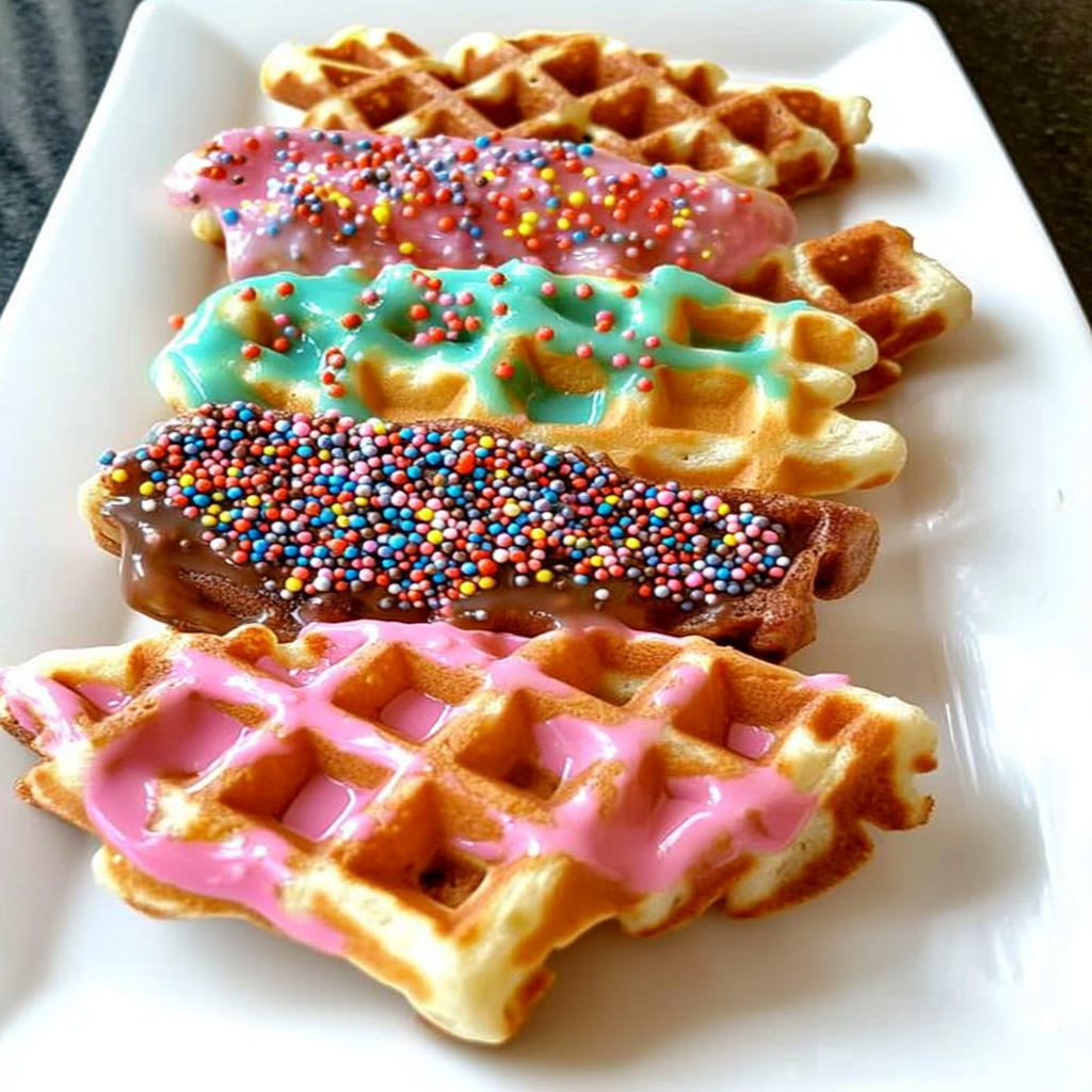 Rainbow Waffles