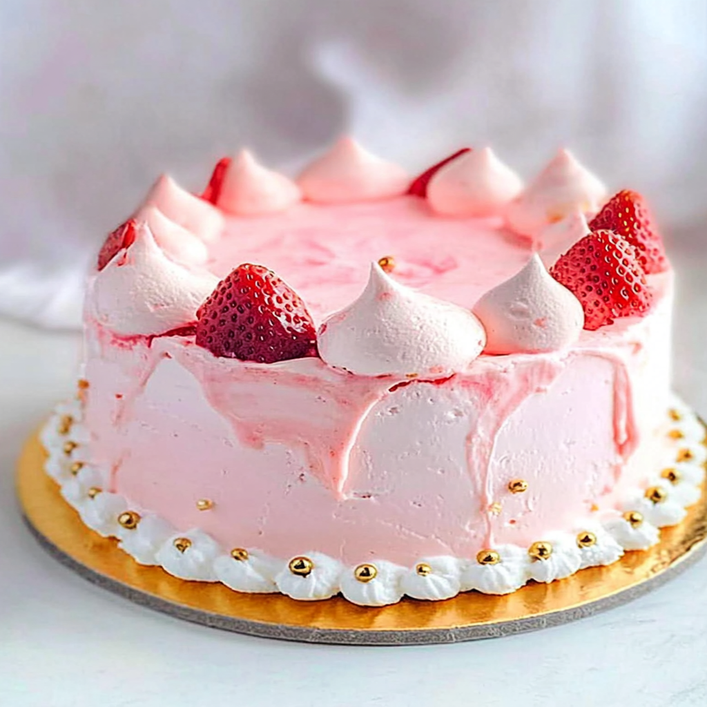 Strawberry Sundae Ice Cream Cake