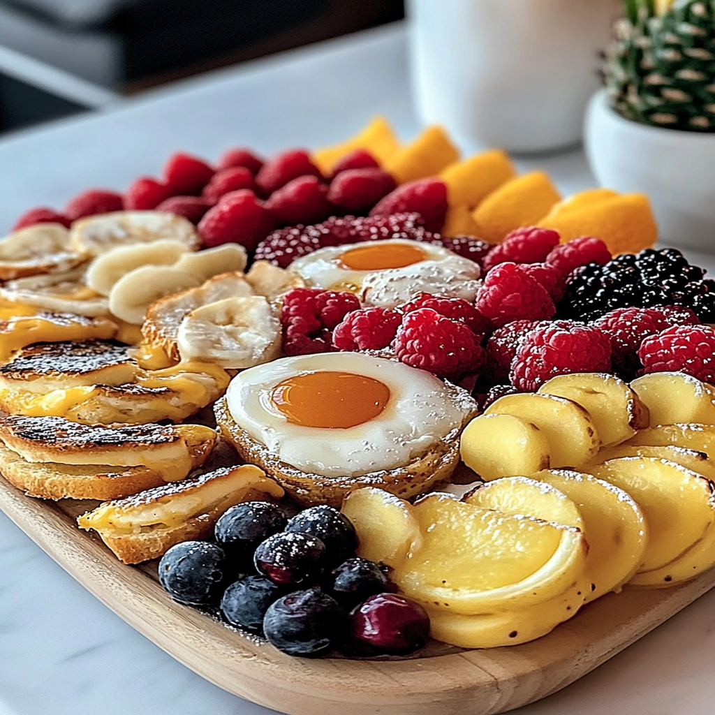Vibrant Colorful Breakfast Spread for a Bright Morning