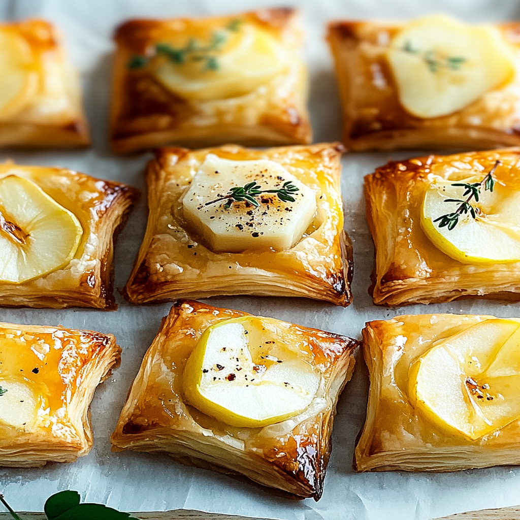 Apple and Brie Puff Pastry Bites