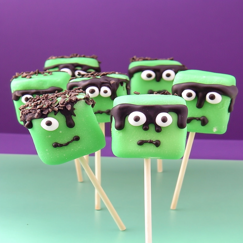 Frankenstein Marshmallow Pops
