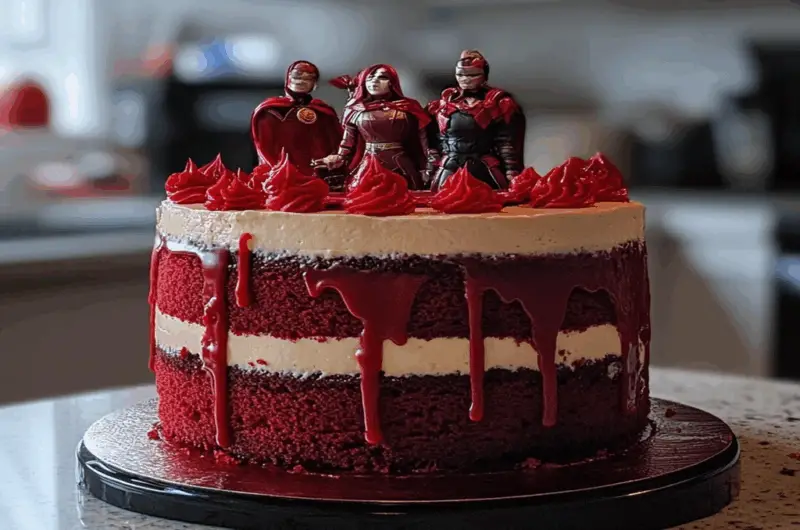 Marvel Cinematic Universe Wanda’s Scarlet Witch Red Velvet Cake