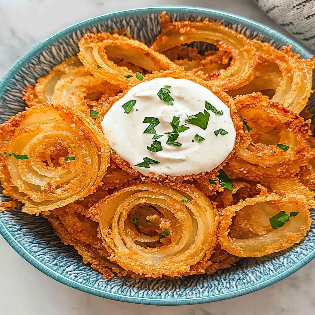 Crispy Parmesan Onion Ring Chips