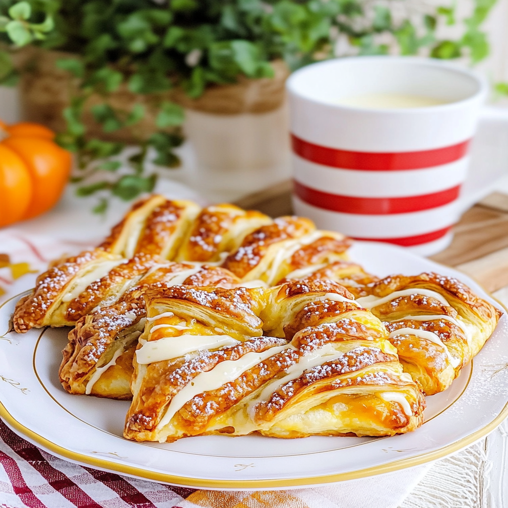 Easy Pumpkin Danish with Cream Cheese