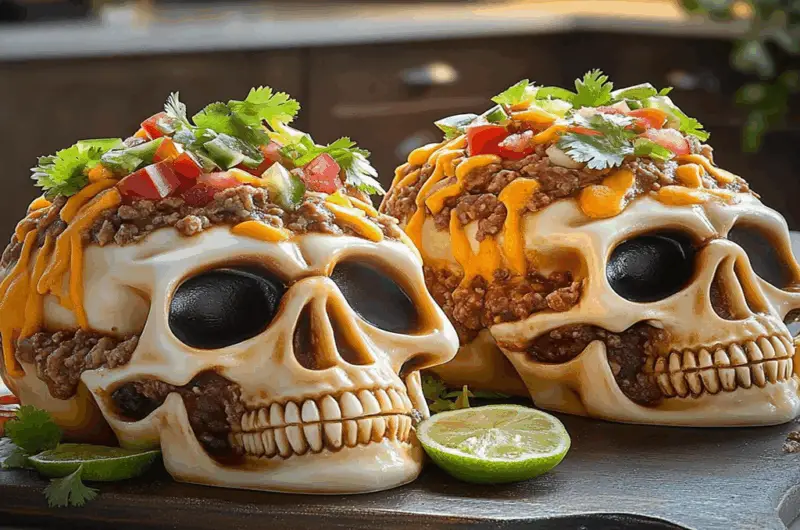 Monster Taco Skulls Appetizer Recipe