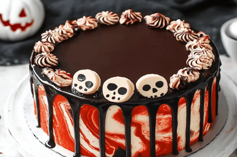 Spooky Halloween Marble Cake