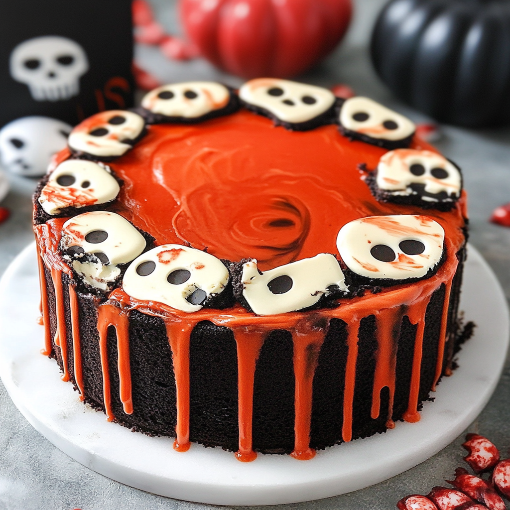 Spooky Halloween Marble Cake