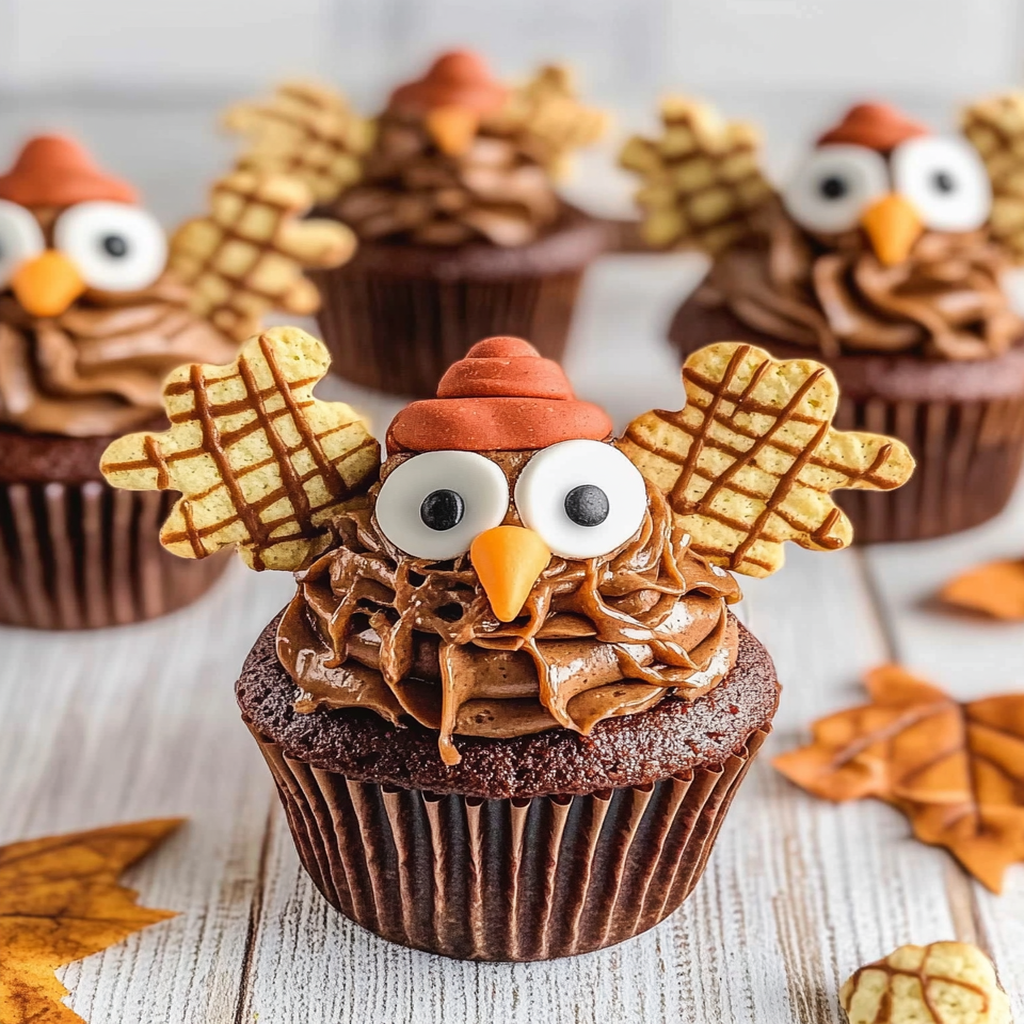 The Cutest Nutter Butter Turkey Cupcakes