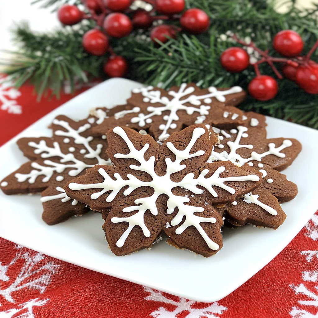 Brownie Snowflake Sugar Cookies