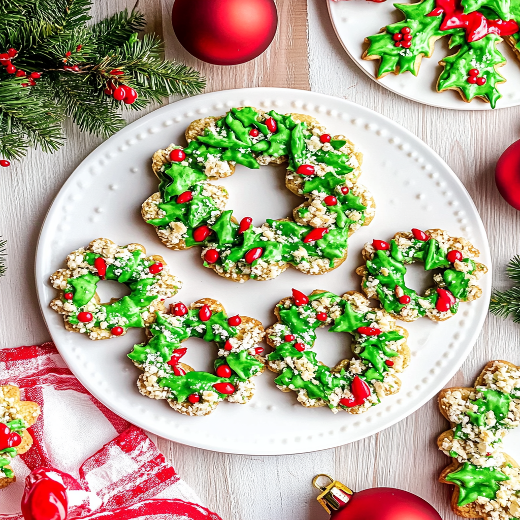 Christmas Wreath Cookies