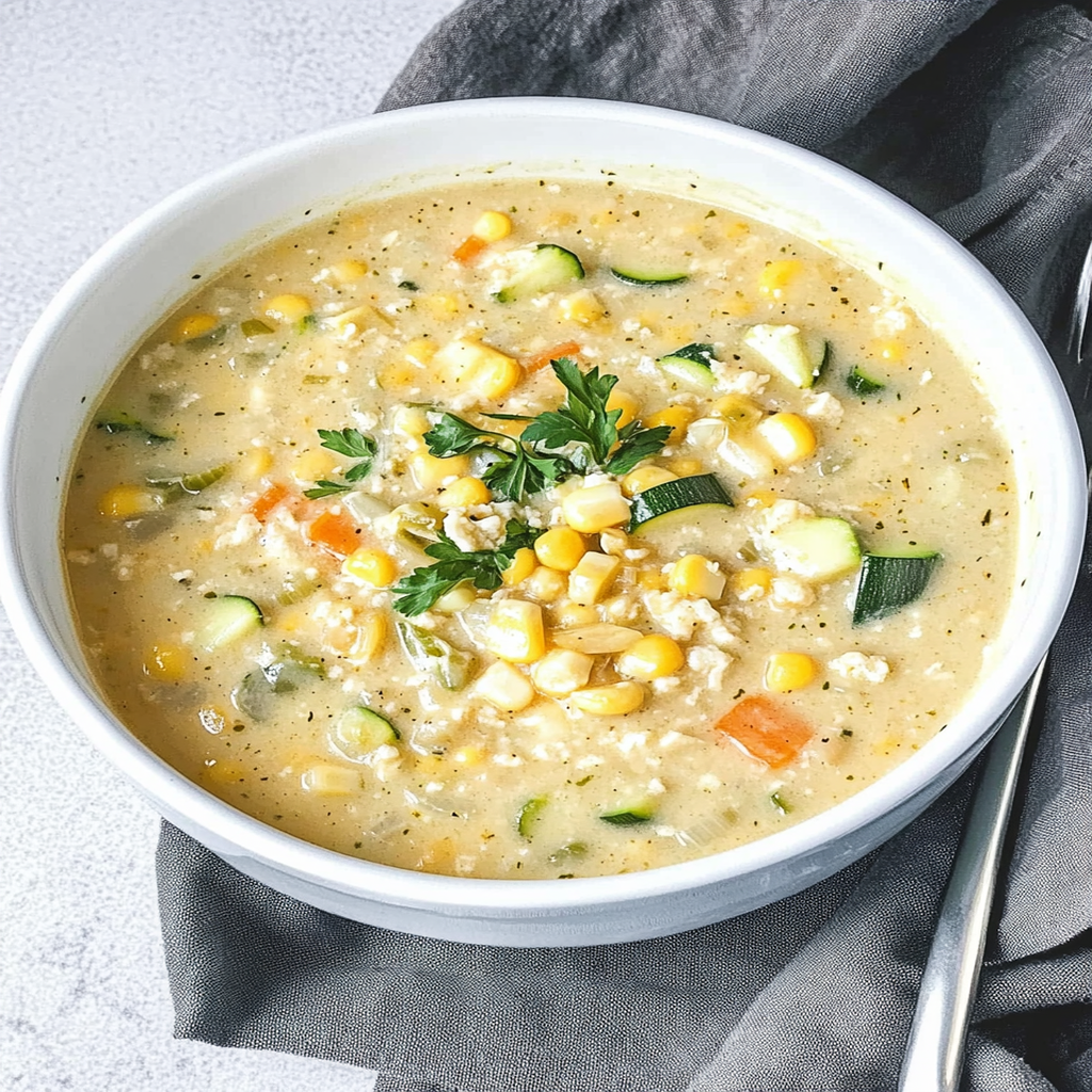Cottage Cheese Zucchini Corn Chowder