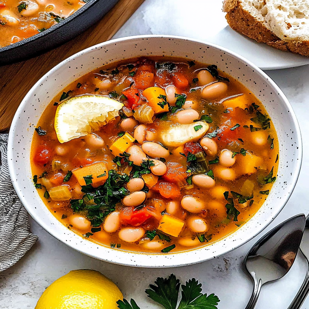Cozy Navy Bean Vegetable Soup