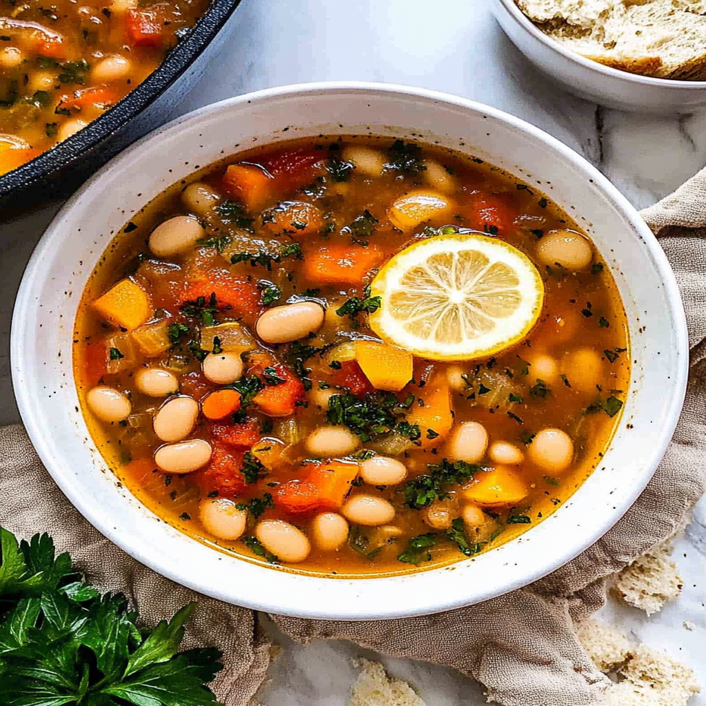 Cozy Navy Bean Vegetable Soup