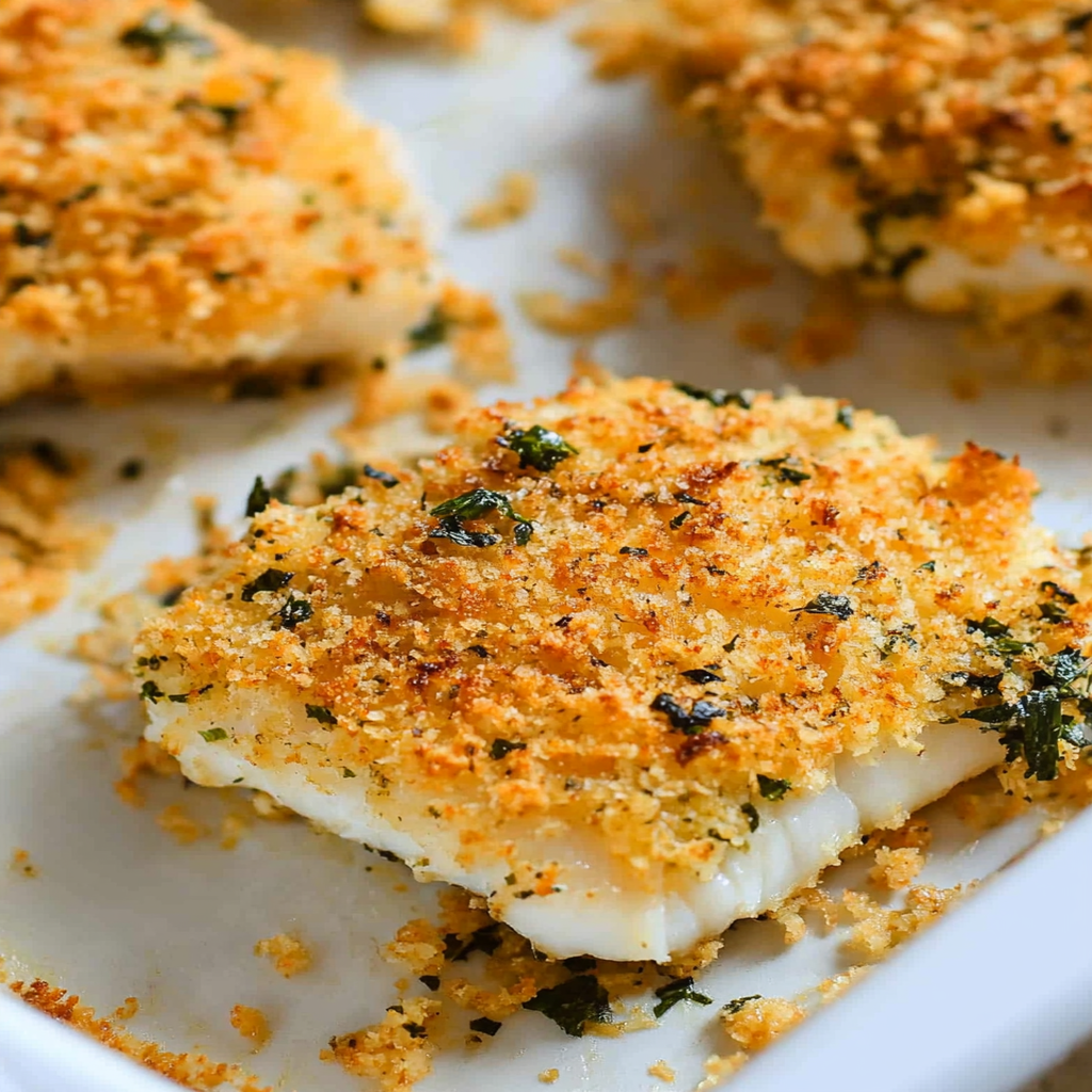 Baked Cod with Panko Crust