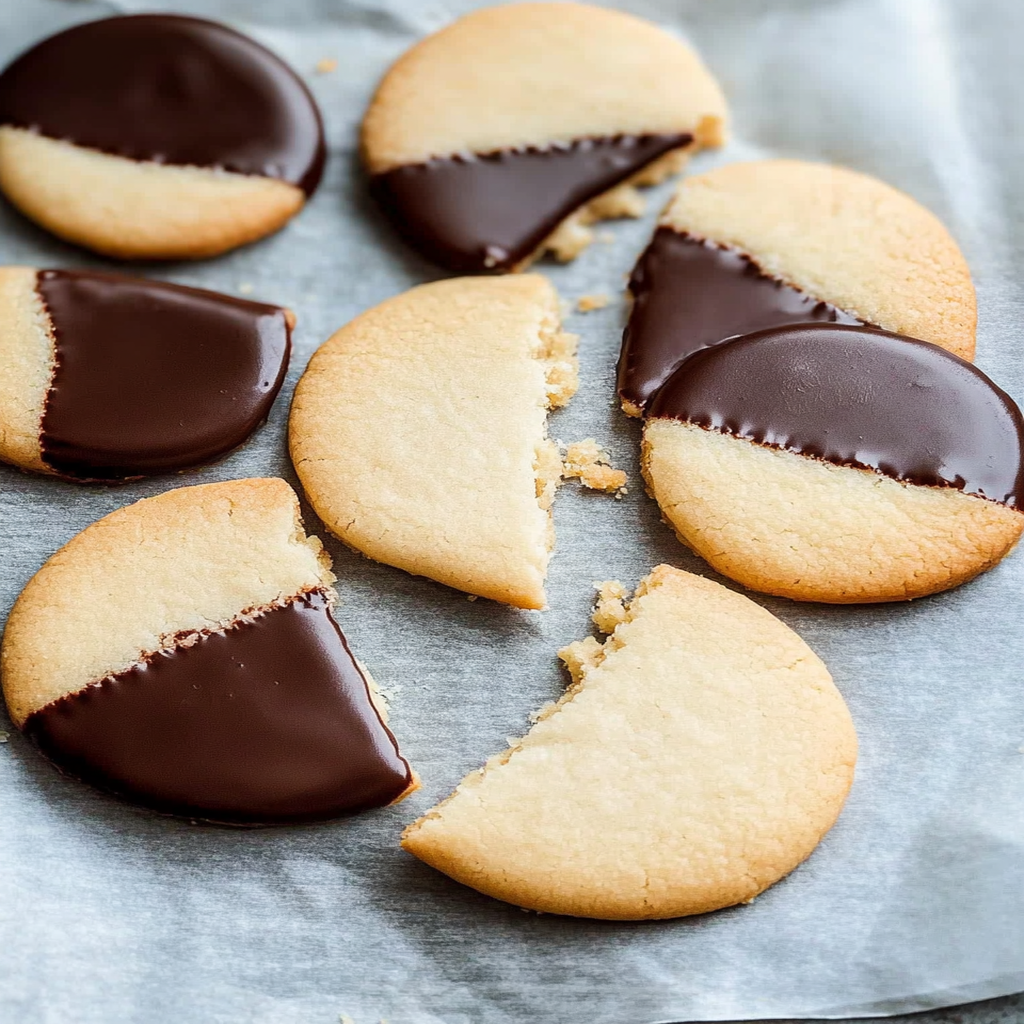 Chocolate Dipped Shortbread Cookies