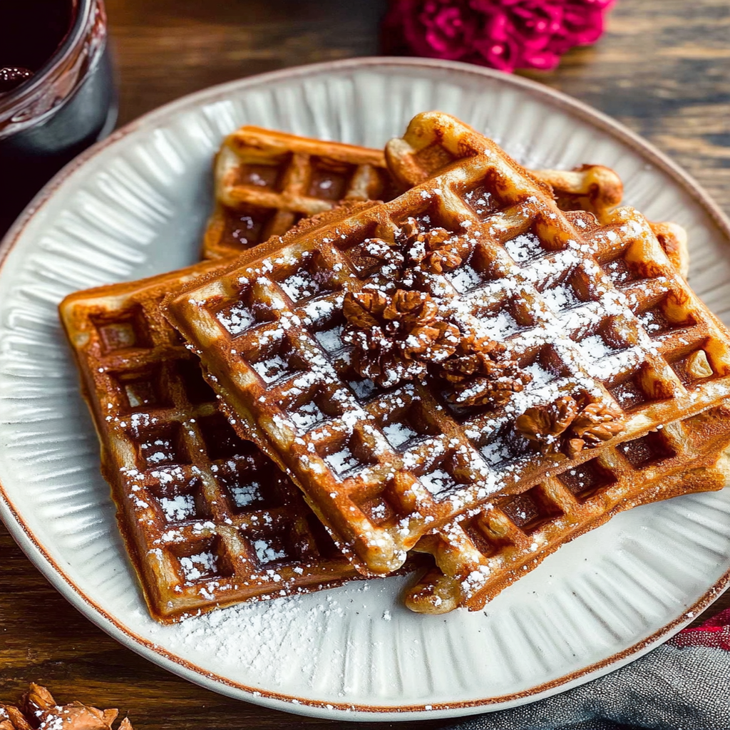 Gingerbread Belgian Waffles
