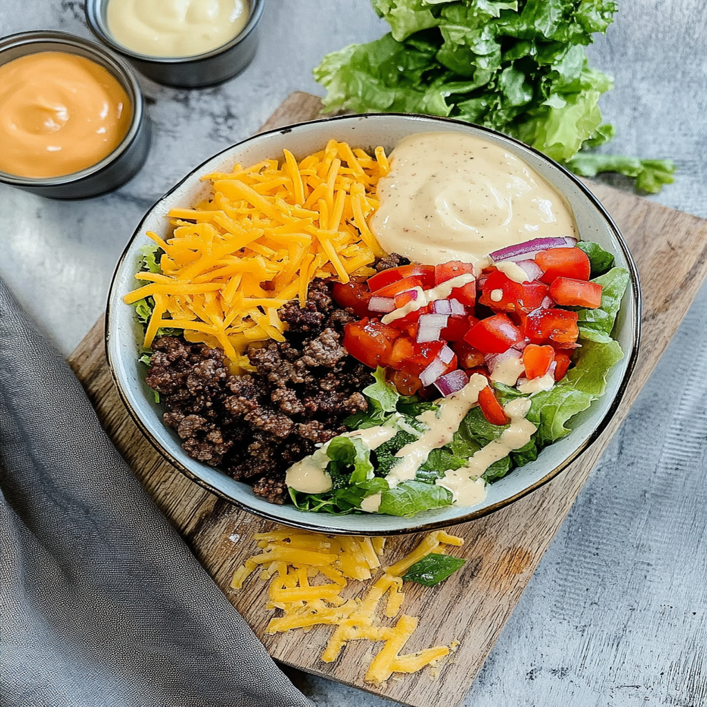 Healthy Cheeseburger Bowl