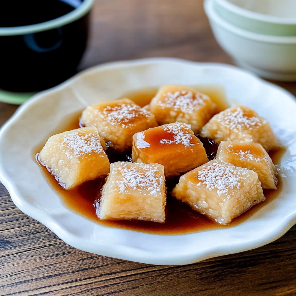 Warabi Mochi (Chewy Jelly Dessert with Kinako)