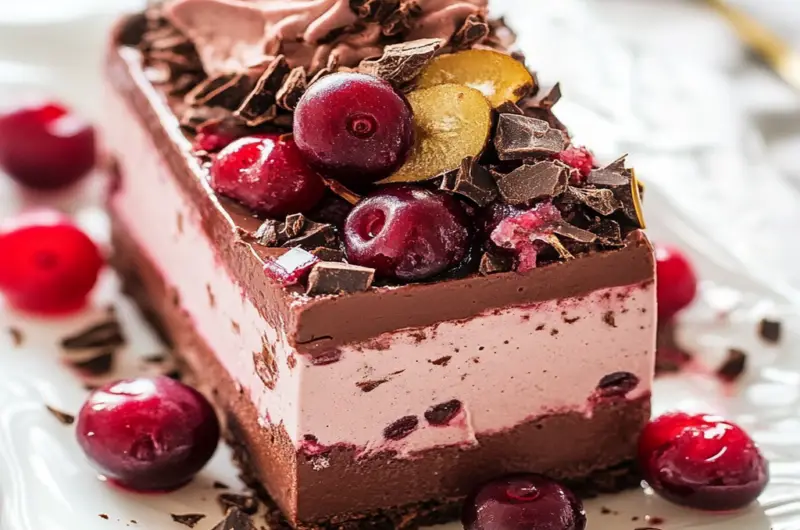 Frozen Cherry Chocolate Parfait