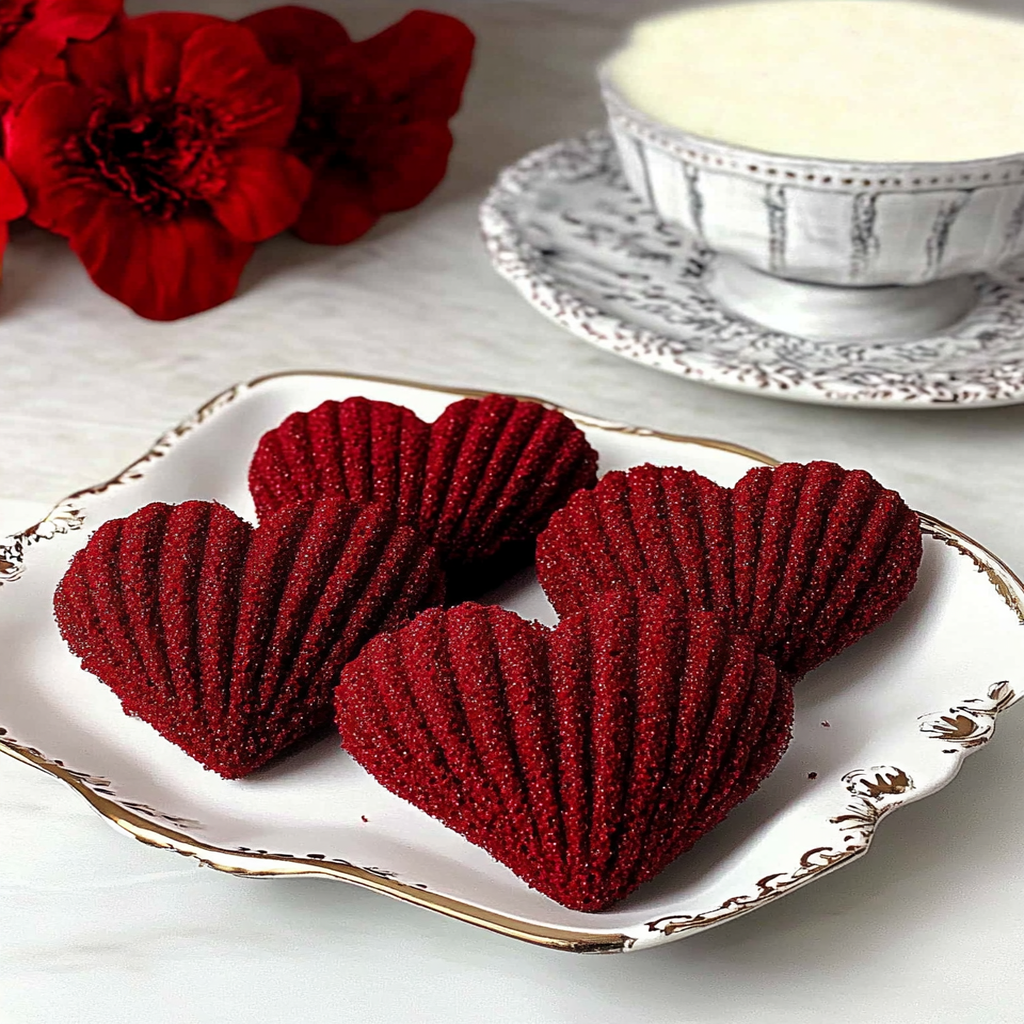 Heart-Shaped Red Velvet Madeleines