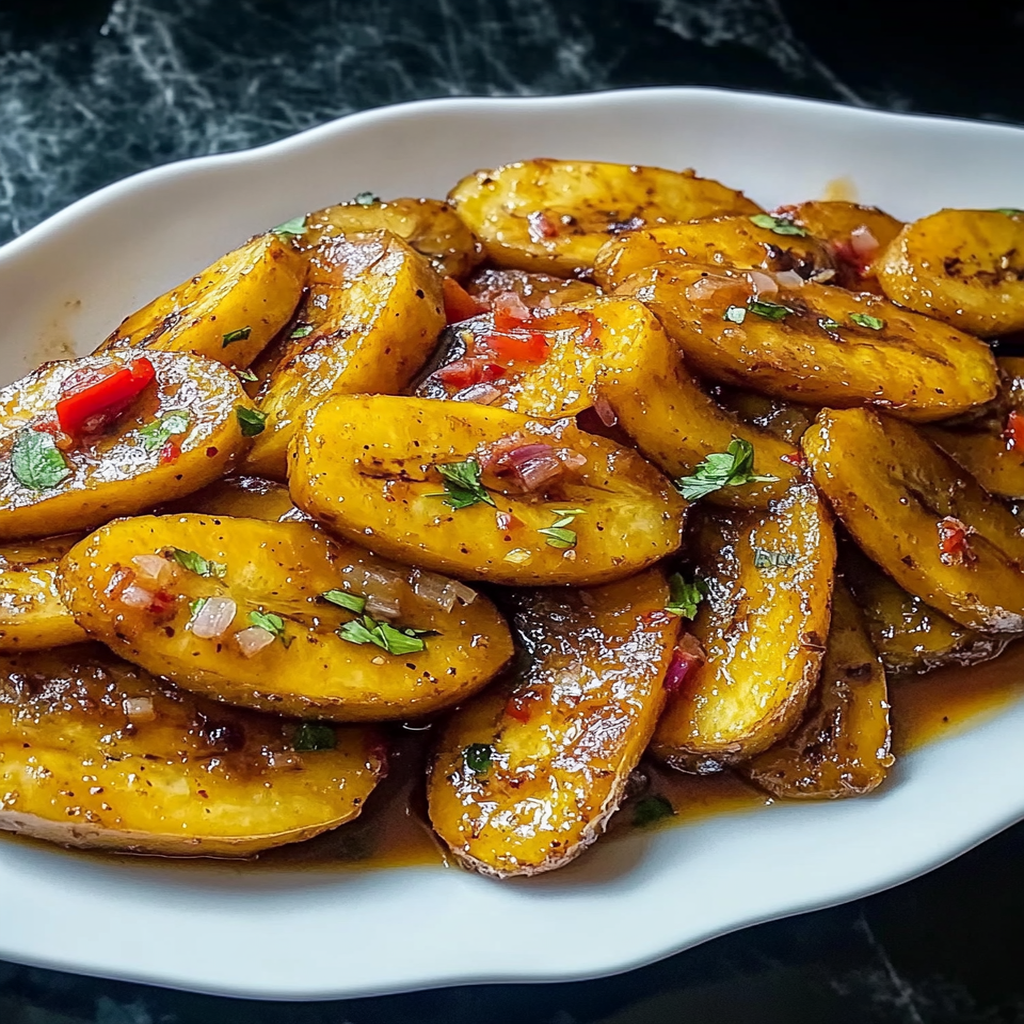 Savor Haitian-Style Boiled Plantains with Garlic and Onion Delight